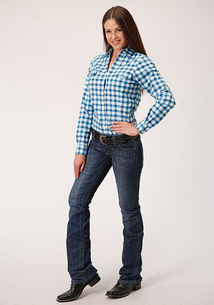 Womens Western Cowgirl Shirt ~ NEW STRETCH CHECK