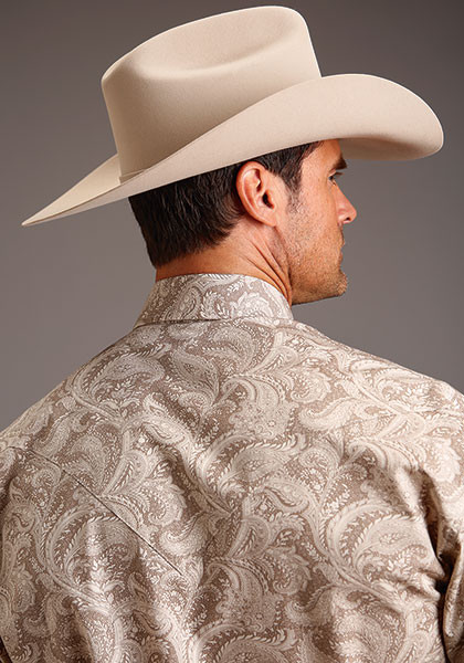 Stetson Shirt ~ KHAKI PLUME PAISLEY