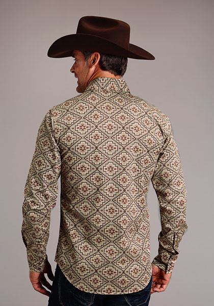 Mens Stetson Western Shirt ~ AZTEC PRINT